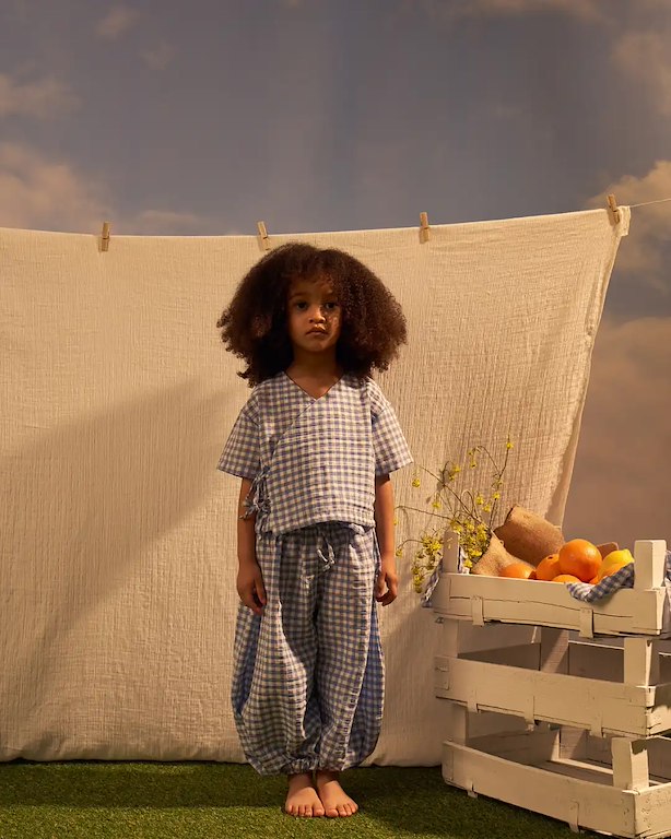 Unisex komplet majica na preklop i pantalone Golden Field