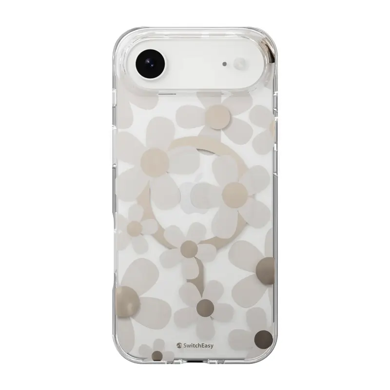 Maska za iPhone Air zlatno Mag Case SwitchEasy Fleur siva