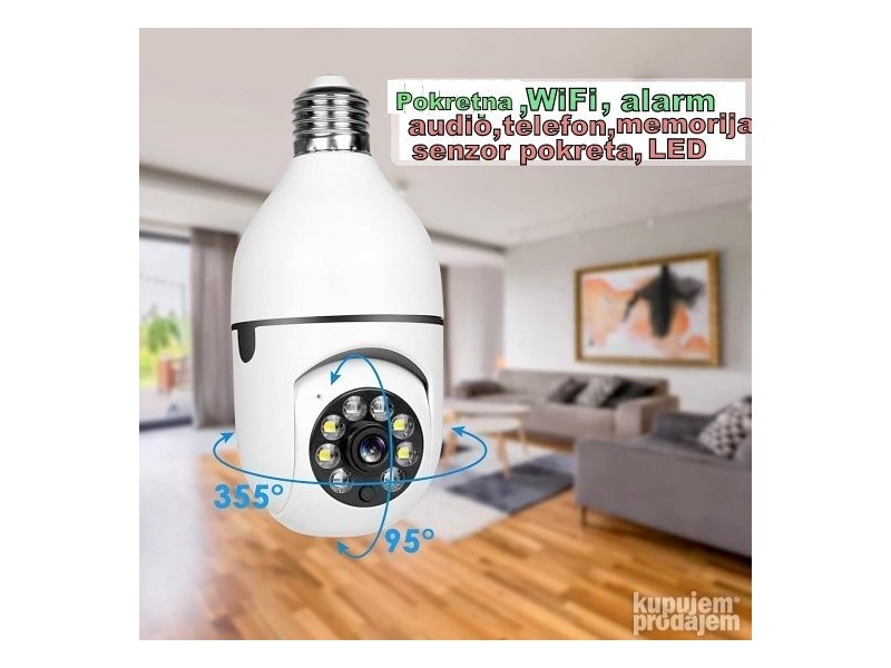 WiFi POKRETNA kamera za video nadzor sa 128 Gb MEMORIOM