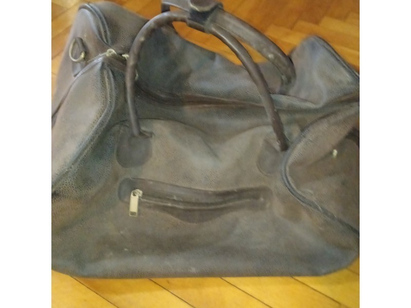 Vintage kozna putna torba