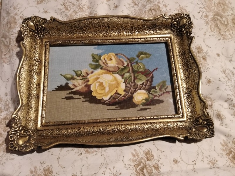 Sniženo- Goblen RUŽE 36x27