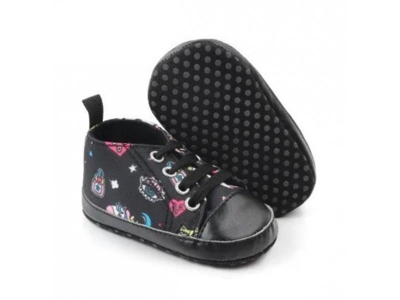 Patike za bebe - Unicorn Black 11cm NOVO