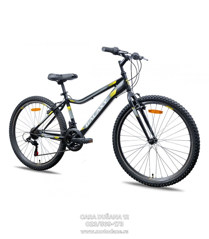 Bicikl GALAXY BLAZER 26 18 crna siva žuta MAT