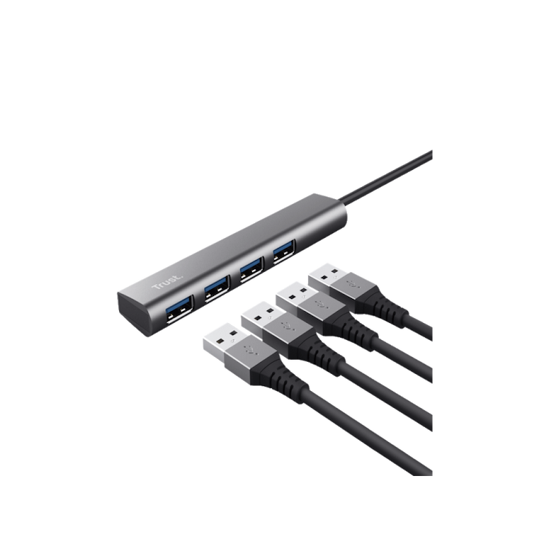 Adapter TRUST HALYX USB-3.2/4xUSB/Siva