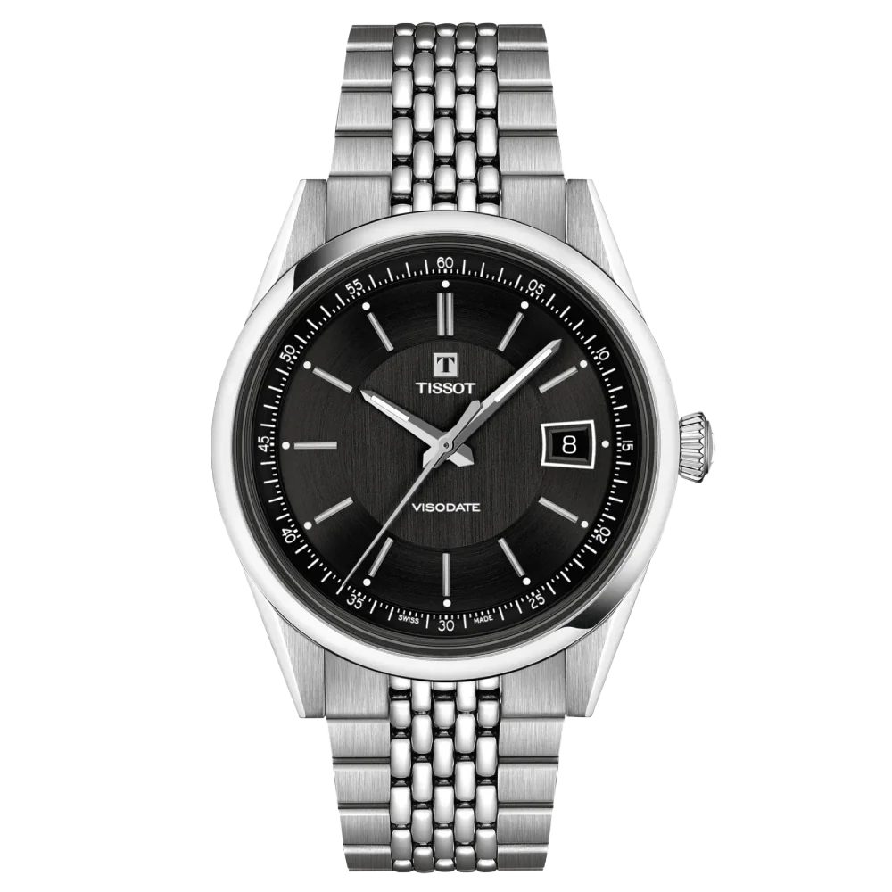 T157.407.11.051.00 TISSOT VISODATE BLACK RUČNI SAT