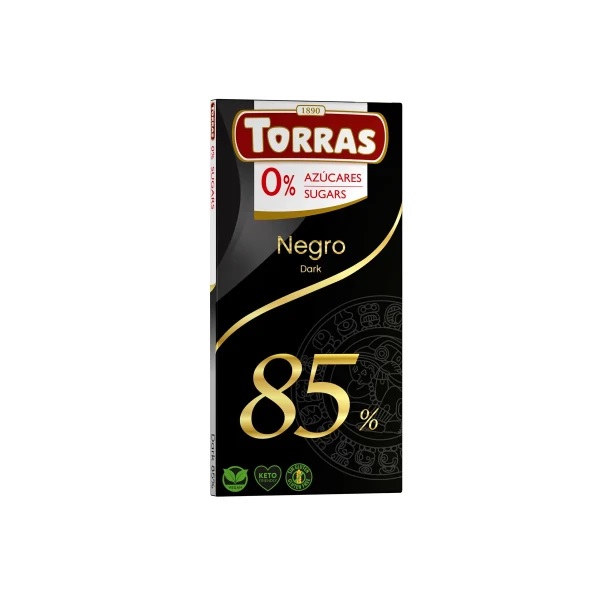 TORRAS CRNA ČOKOLADA 85% KAKAO 75G
