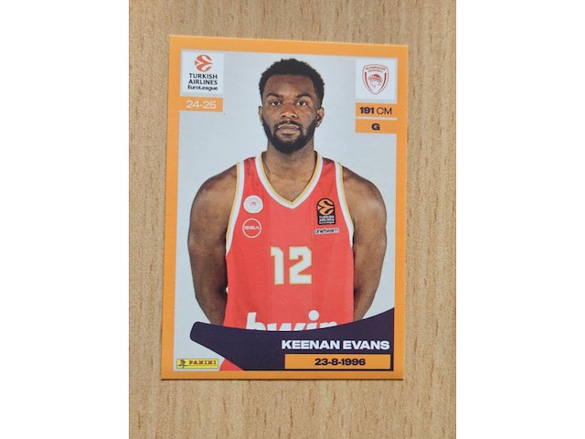 EuroLeague Panini 2024-25 broj 256