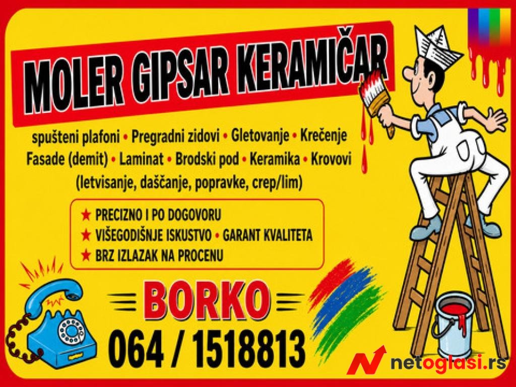 Moler Gipsar Keramicar Zrenjanin
