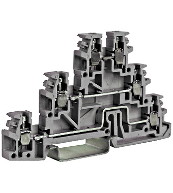 3-spratna stezaljka, 2.5 mm², siva, tip TLD.2