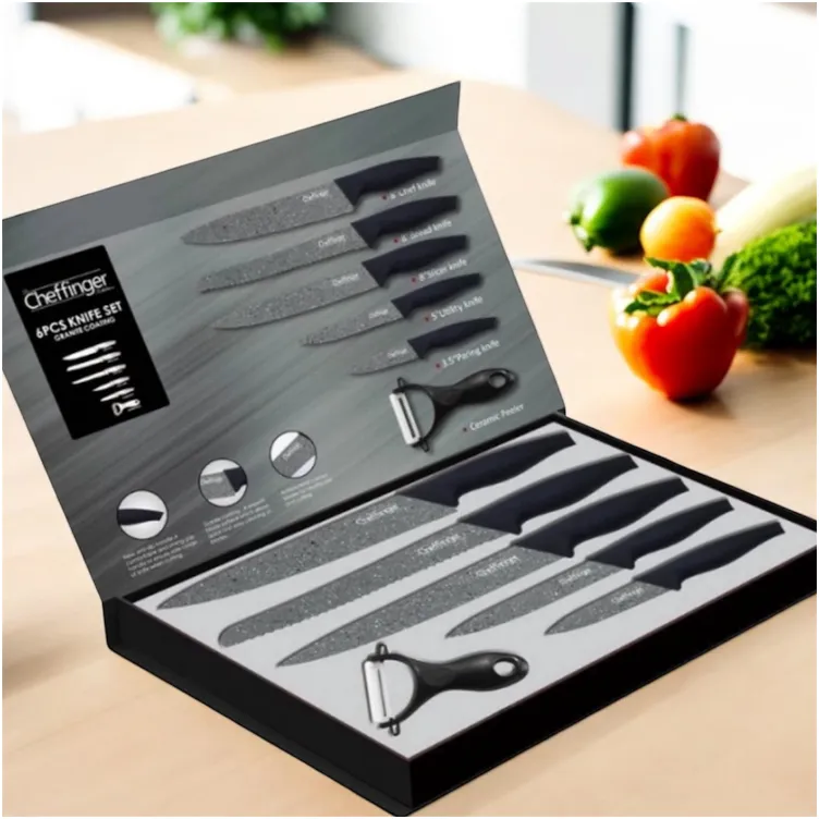 Cheffinger 6-delni set noževa sa granitnim premazom