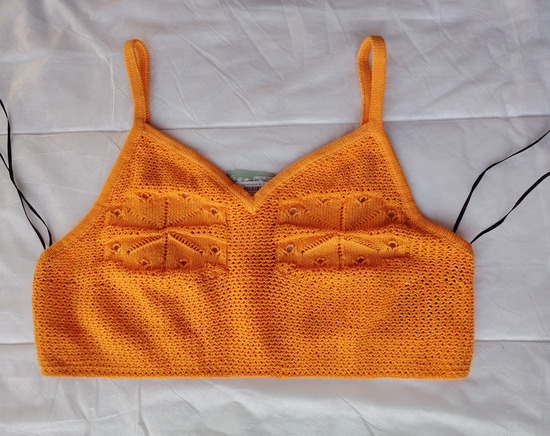 NOVO H&M Conscious pleteni crop top XL