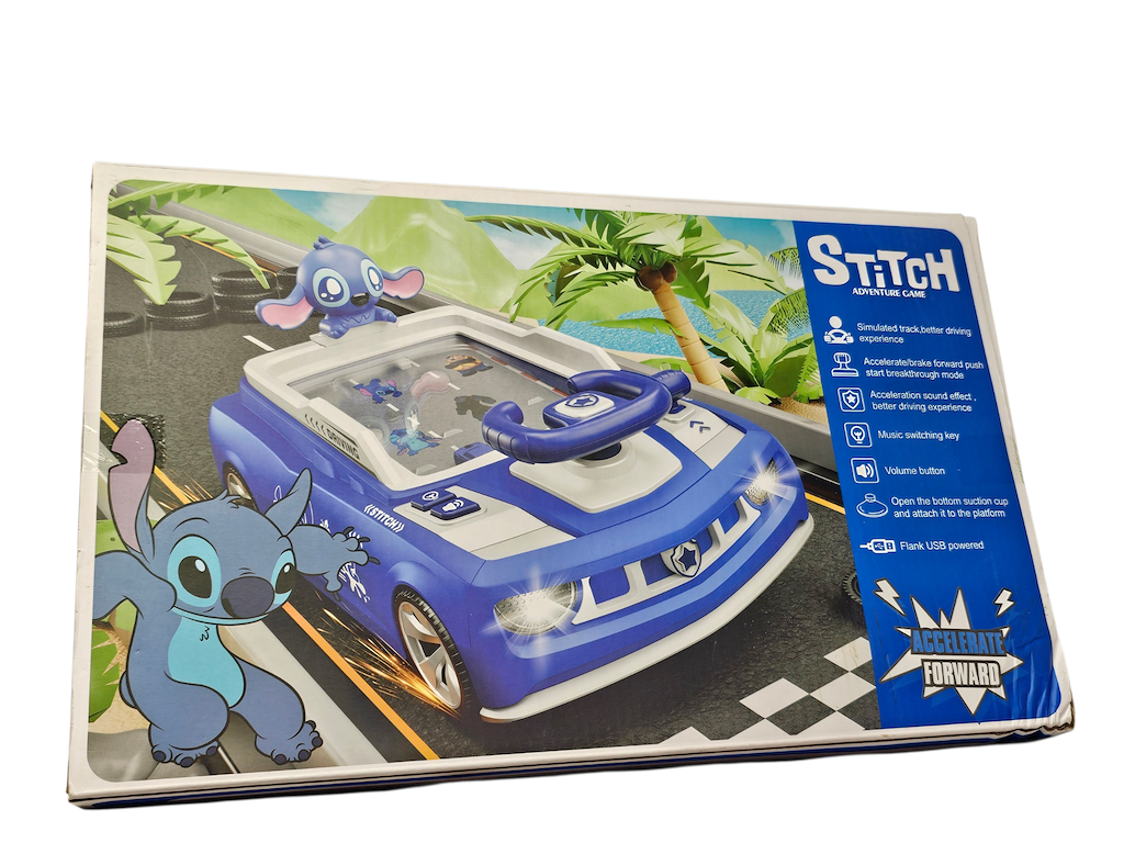 Dečija simulacija vožnje Stitch – interaktivni volan sa zvukom i svetlom