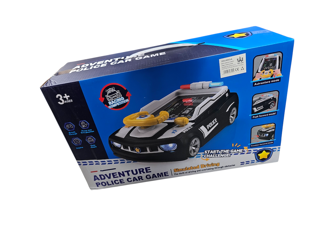 Dečija simulacija vožnje – Police Car Game interaktivni volan sa zvukom i svetlom
