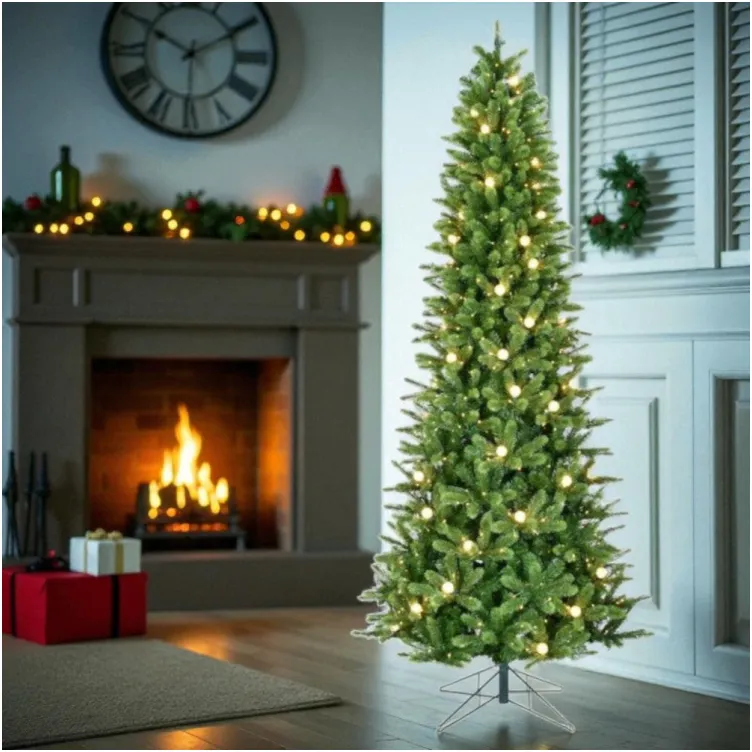 Novogodišnja jelka slim sa LED lampicama 270cm Badia