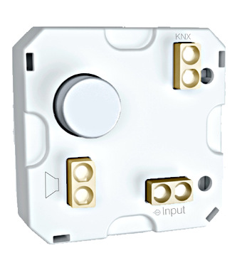 KNX-TP audio interface with 12 tones, scenes & binary input
Chime / door bell for building automation KNX;12 pre-defined tones/melodies;1 binary input;10 input objects and 16 scenes can be config...