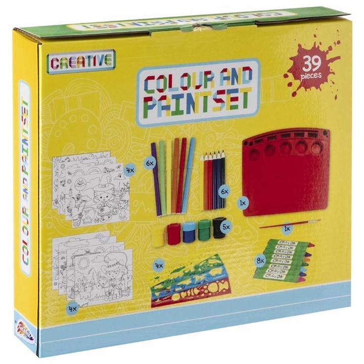 Kreativni umetnički set za decu - 39 komada