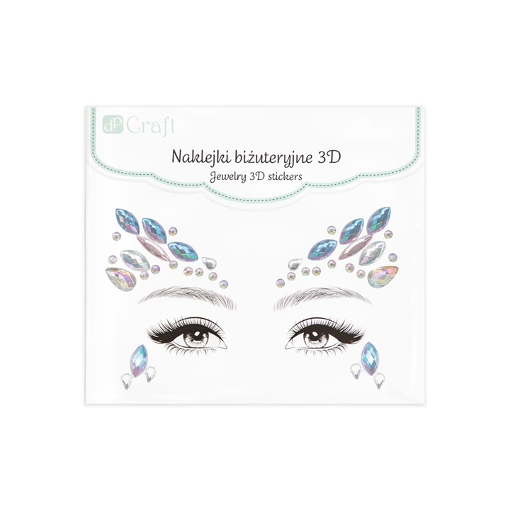 3D nalepnice sa dragim kamenjem za lice | Razni dizajni