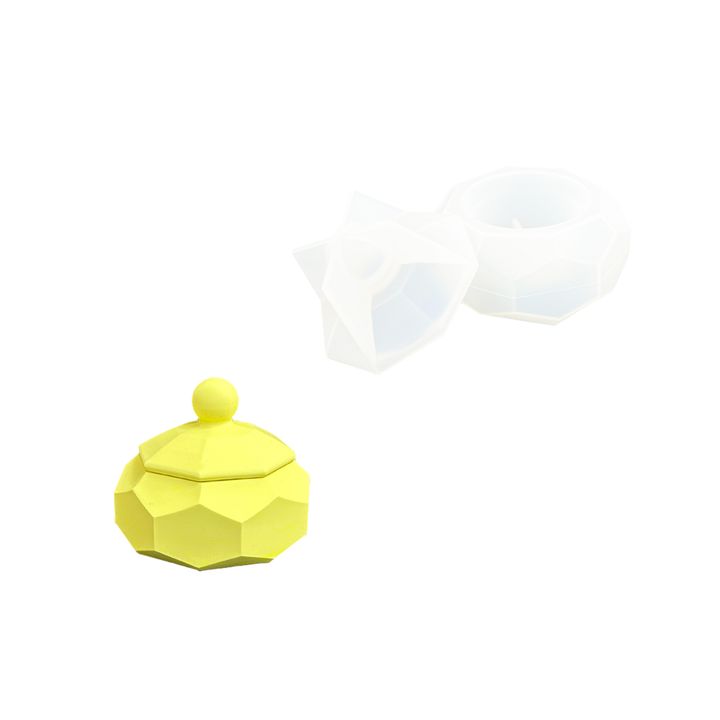 Silikonski kalup za livenje 9,1x4,5x4 cm - fasetirana kutija za nakit