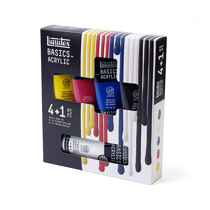 Set akrilnih boja Liquitex Basics - 4x75 ml + 1x118ml