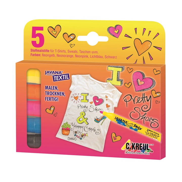 Set flomastera KREUL JAVANA Texi Max SUNNY za devojčice 5 komada