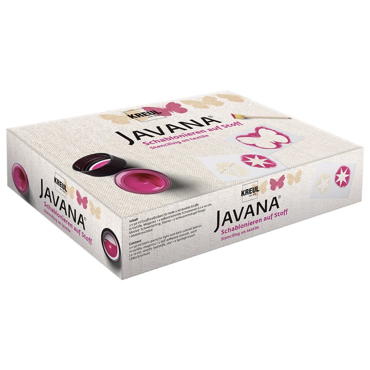Set za slikanje na tekstilu pomoću šablona JAVANA KREUL