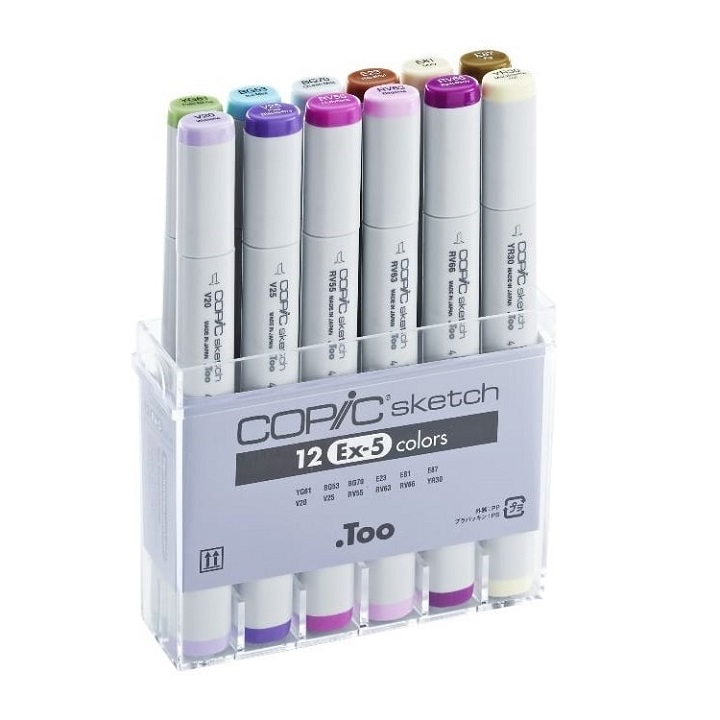 Flomasteri COPIC Sketch Ex-5 - set od 12 kom