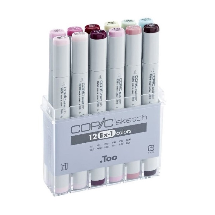 Flomasteri COPIC Sketch Ex-1 - set od 12 kom