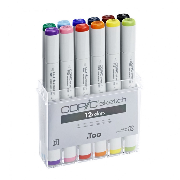 Flomasteri COPIC Sketch - set od 12 kom