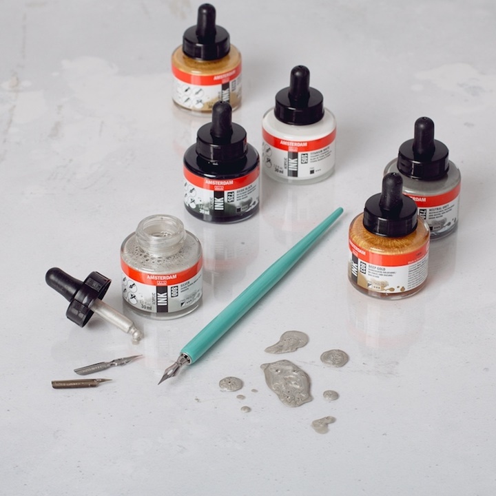 Akrilno mastilo Amsterdam - ​​Lettering set - 6 x 30 ml
