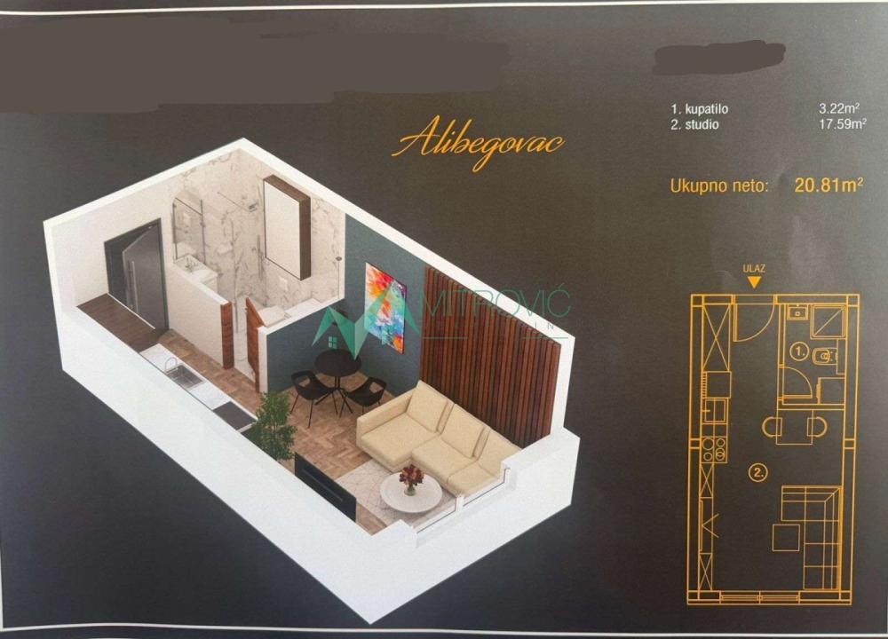 Stan na prodaju, 21m2, 38.570€