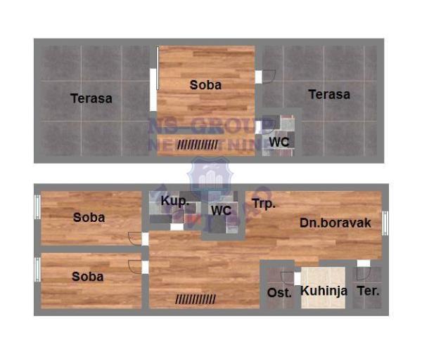 Četvoroiposoban stan na prodaju, 80m2, 227.000€