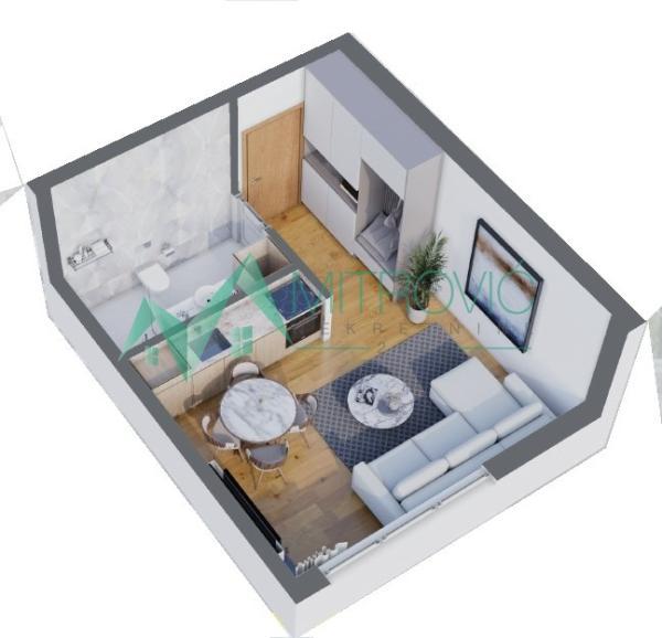 Jednosoban stan na prodaju, 27m2, 53.520€