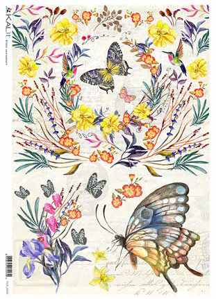 Pirinčani papir KALIT 32x45 cm - leptiri