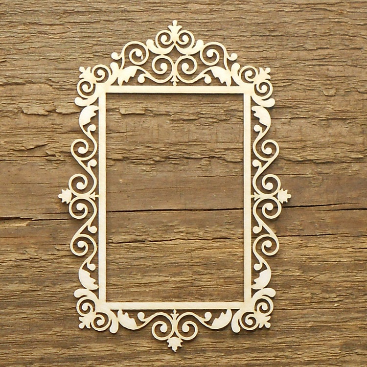 Drveni ukrasni ram - četvrtasti ornament