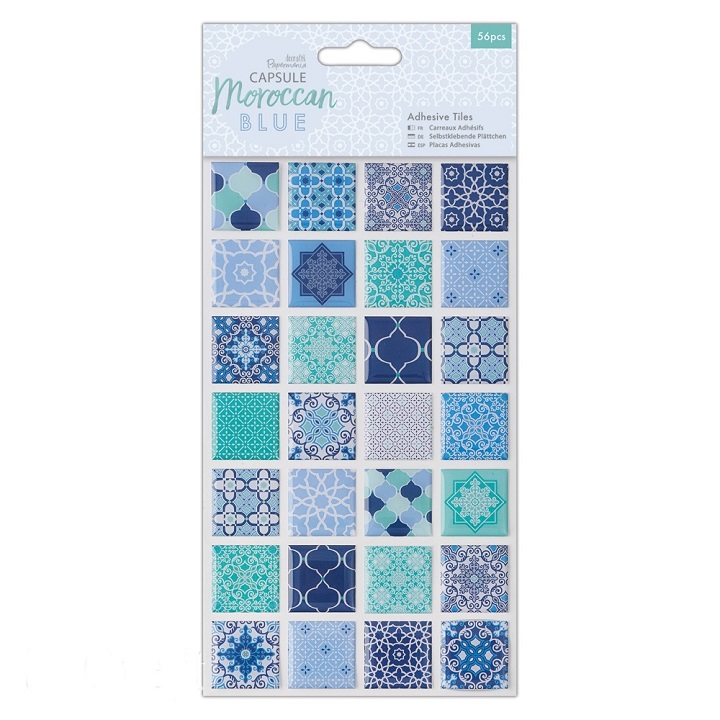 Samolepljivi kvadratići za dekoraciju 2.5 x 2.5 cm - Moroccan Blue - 56 kom