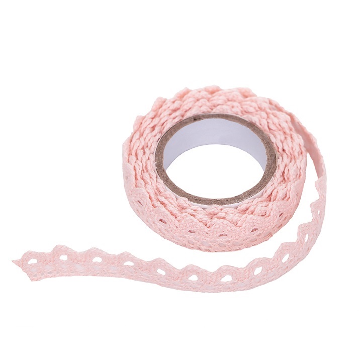 Pamučna samolepljiva čipka 1.8 m - Pink