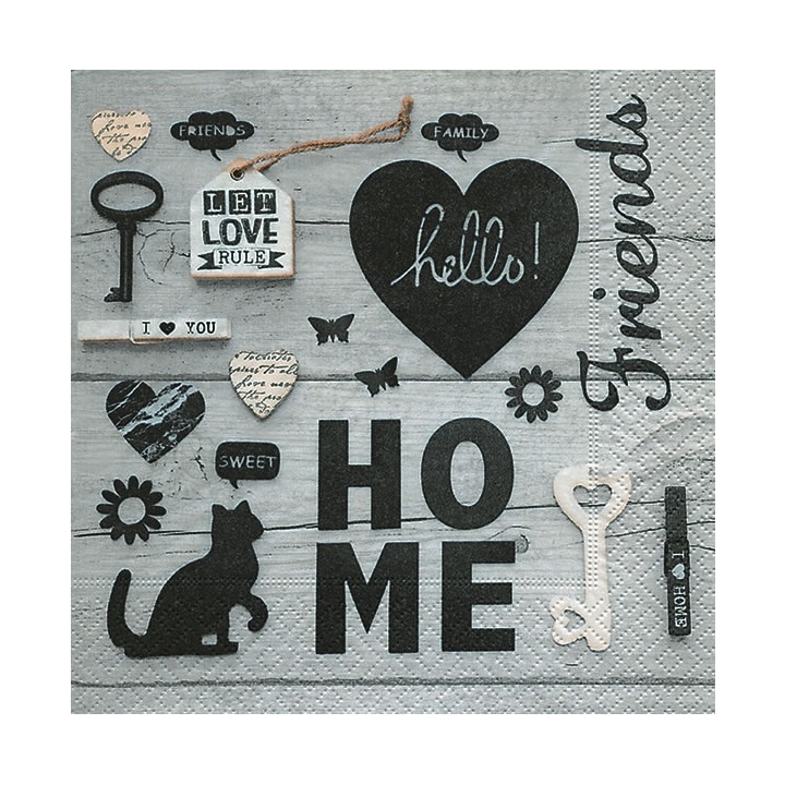 Salvete za dekupaž - Let love rule - 1 kom