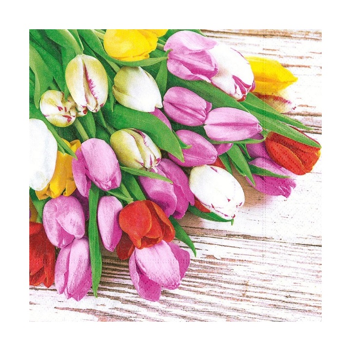 Salvete za dekupaž - Buket tulipana - 1 kom