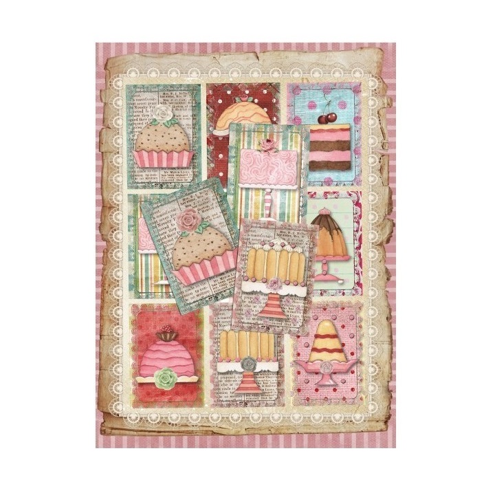 Pirinčani papir Cadence A3 - Cupcake Sweets