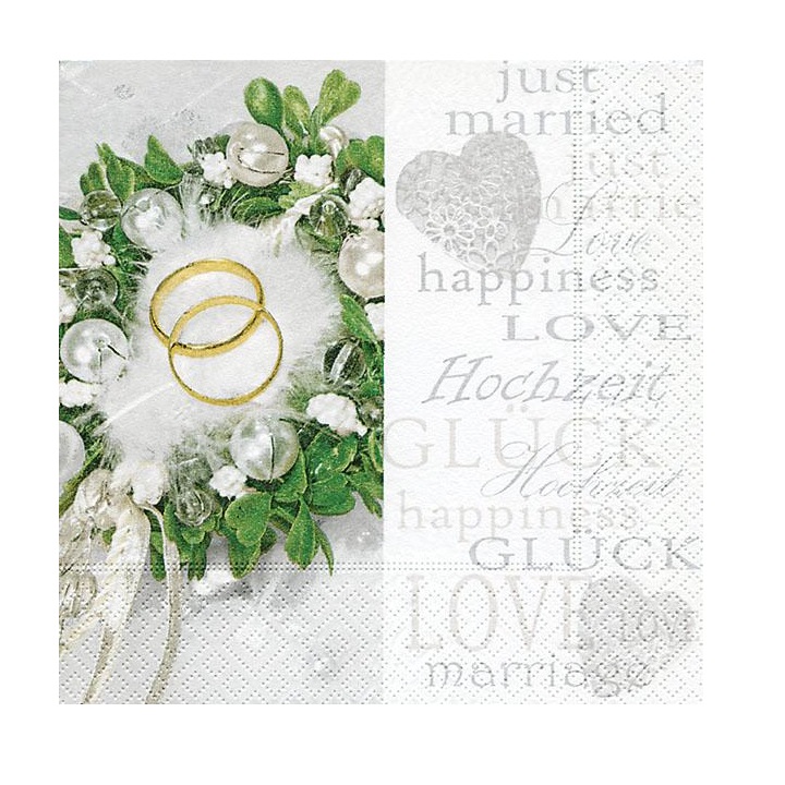Salvete za dekupaž - Just Married - 1 kom