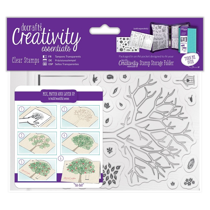 Akrilni pečati Creativity Essentials - Build a Tree - set od 30 pečata