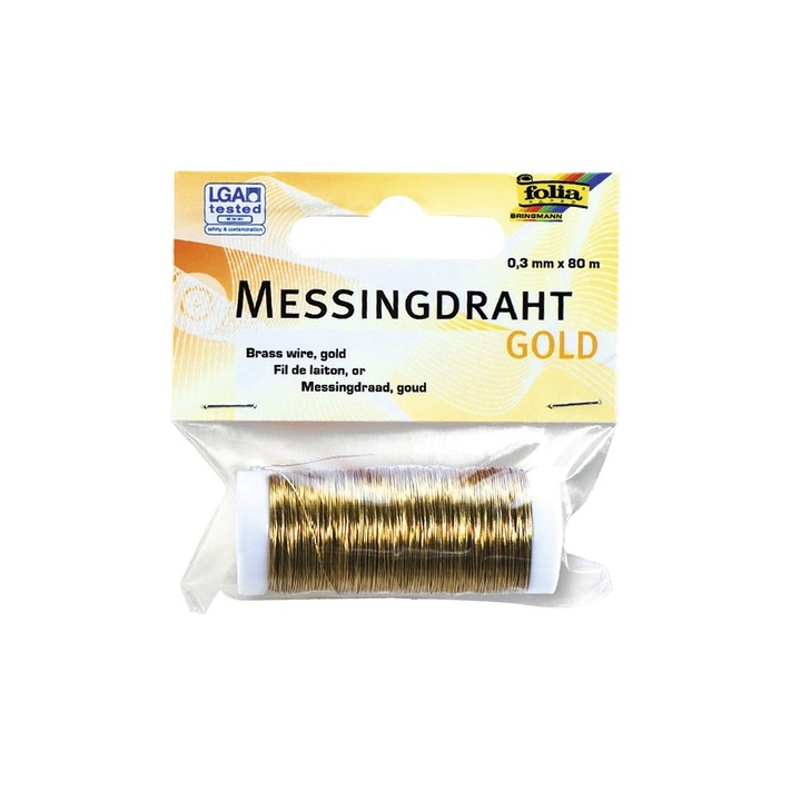 Žica od mesinga Folia 0.3 mm x 80 m – gold