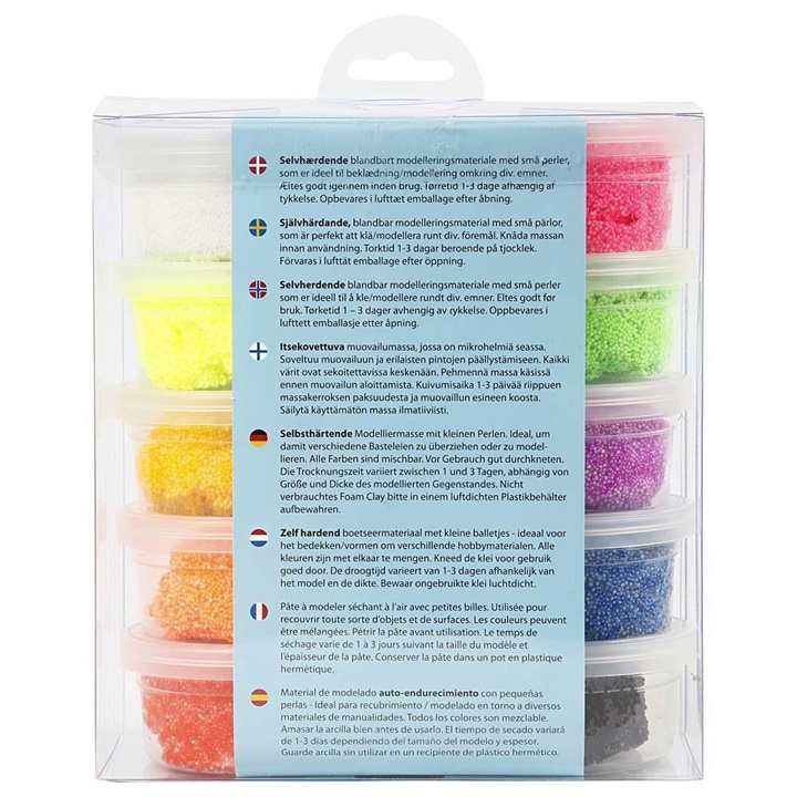 Komplet masa za modeliranje Foam Clay 10 x 35 g