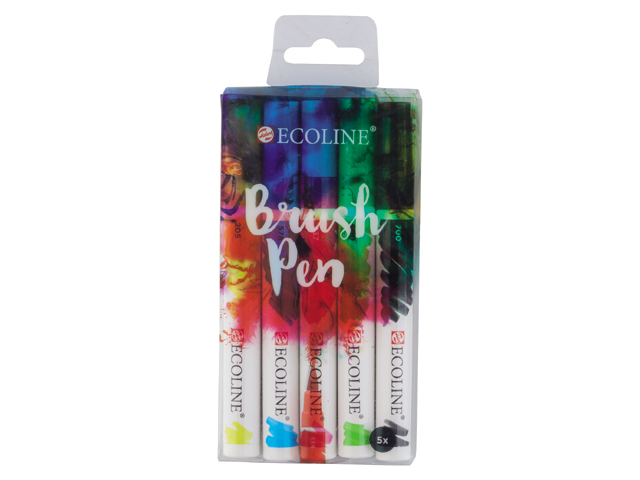 Akvarel markeri Ecoline Brush Pen - 5 delni set