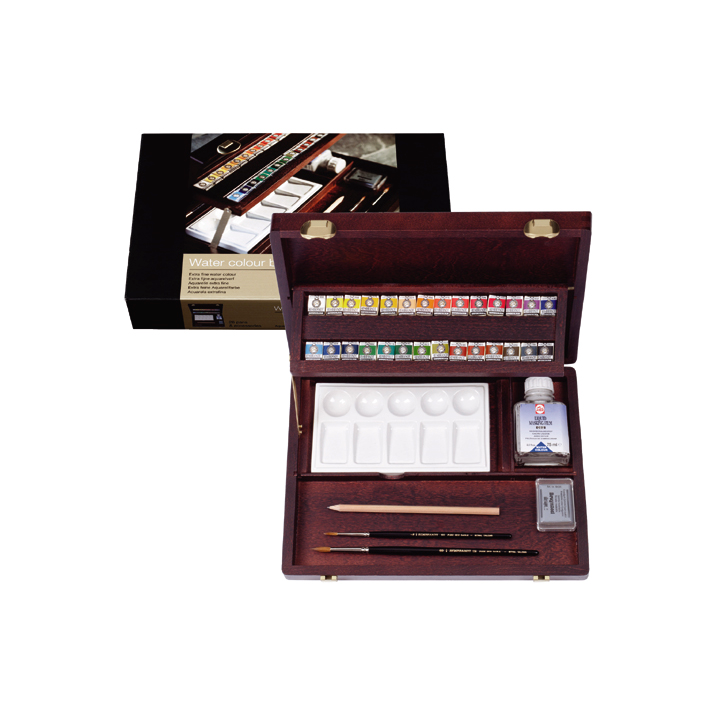 Set akvarelnih boja Rembrandt Professional / 28 posudica pribor