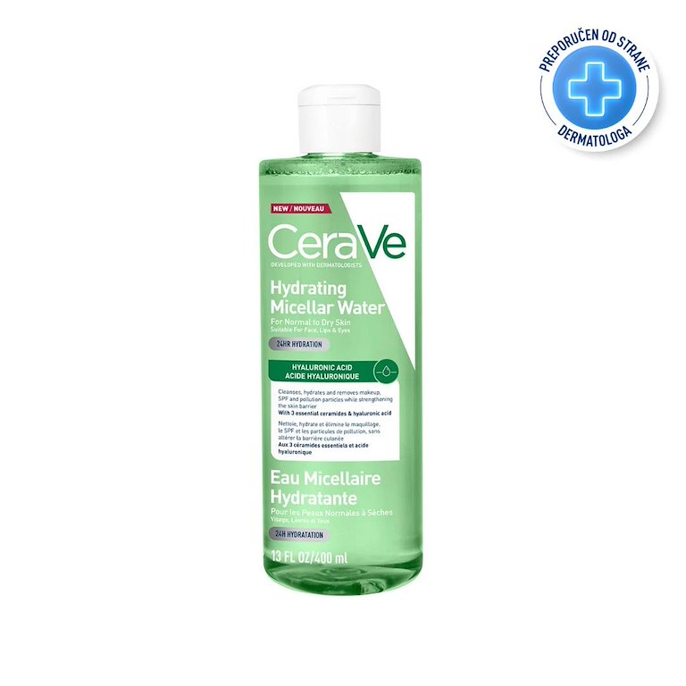 CeraVe® Hidratantna Micelarna Voda za Normalnu do Suvu Kožu sa Hijaluronskom Kiselinom 400 mL