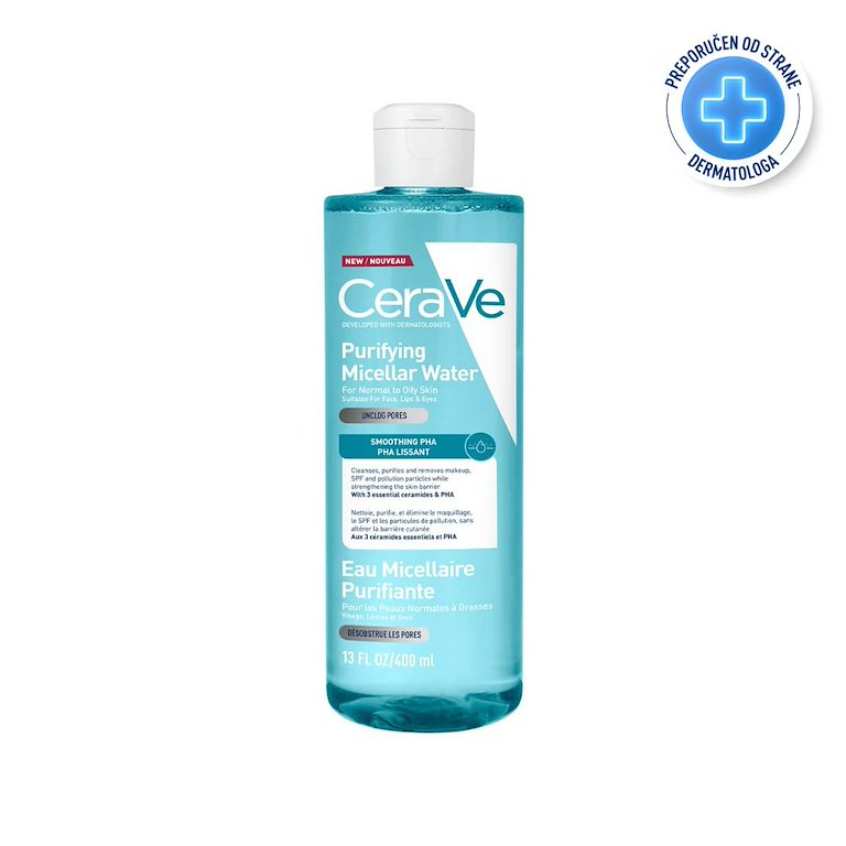 CeraVe® Pročišćavajuća Micelarna Voda sa Ceramidima za Normalnu do Masnu Kožu 400 mL