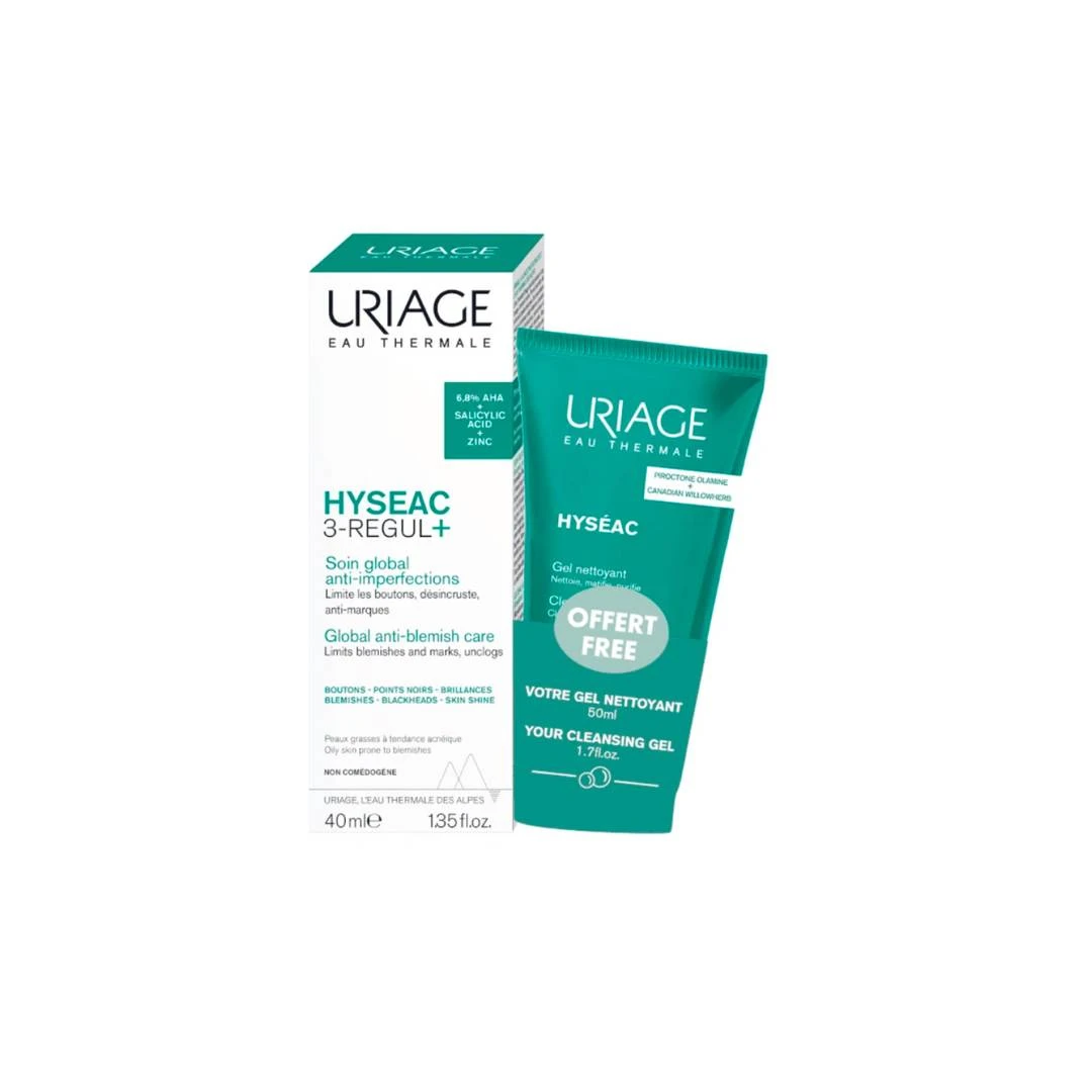 URIAGE PROMO Hyseac 3-REGUL+ Krema za Masnu Kožu 40 mL i Hyseac Gel za Umivanje 50 mL
