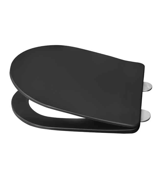 WC daska MINOTTI duroplast mat crna soft close take off