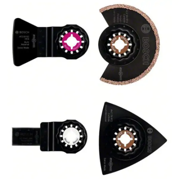 4-delni komplet za pločice Bosch 2608661695, ACZ 85 RT3 (1x); AVZ 78 RT2 (1x); ATZ 52 SC (1x); AIZ 20 AB (1x)